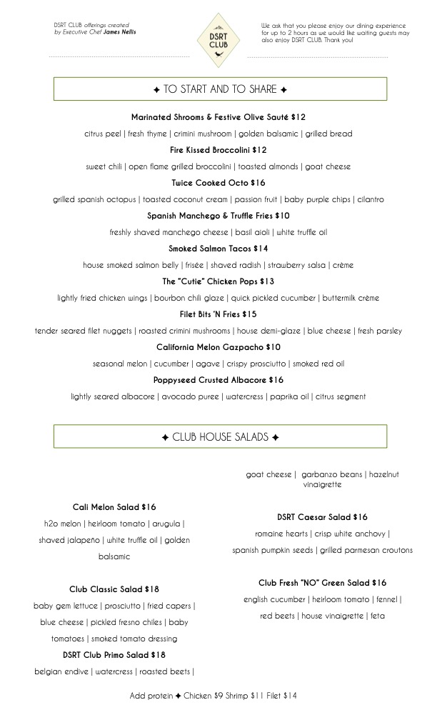 Menu – DSRT CLUB